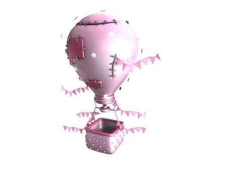 Second Life Marketplace Gacha Hot Air Balloon 8 Light Pink Rezz Uwu Kawaii Store