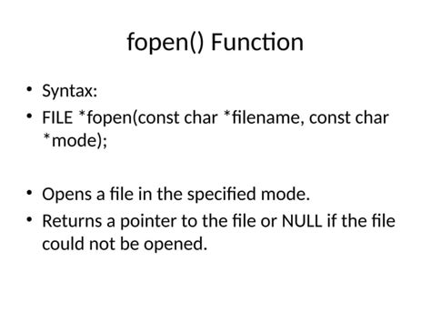 File Handling In C Programming For First Year Engineering Ppt