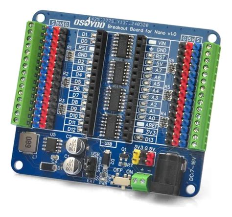 Osoyoo Nano Io Shield Breakout Board Con Gpio Status Led So Meses Sin Interés