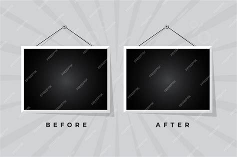 Premium Vector Comparison Before And After Photo Frame Blue Gradient
