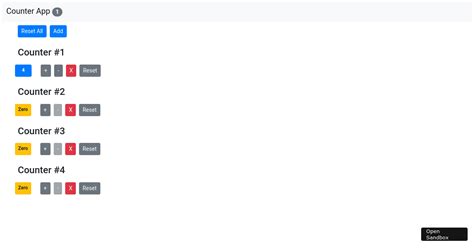 Counter App Codesandbox