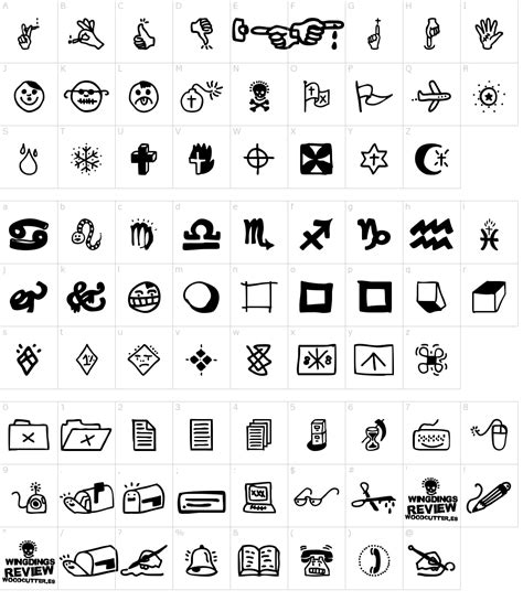 Шрифт Wingdings