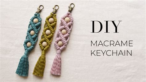 Diy Macrame Keychain With Beads How To Macrame Easy Step By Step