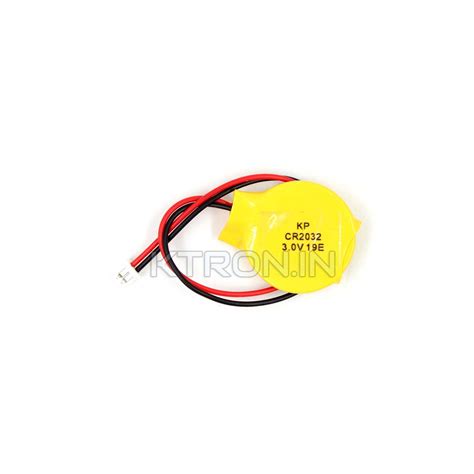 Buy CR2032 Cell With 2 Pin Cable - 1.25mm Pitch Connector - KTRON India
