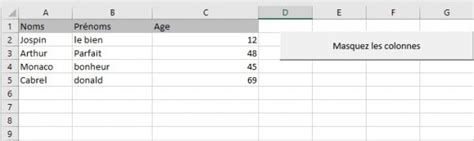Macro Vba Pour Afficher Et Masquer Les Colonnes Dans Microsoft Excel