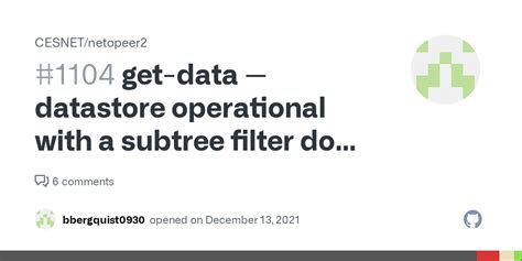 Get Data Datastore Operational With A Subtree Filter Does Not Appear To Be Returning The