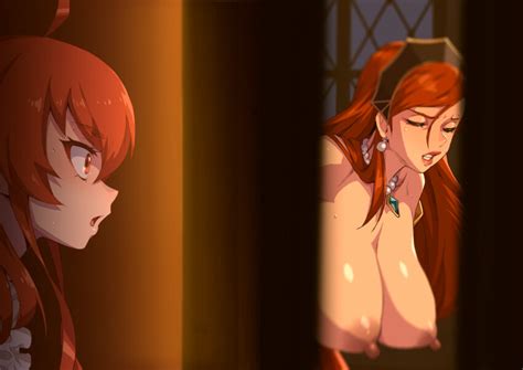 Mikoyan Eris Greyrat Hilda Boreas Greyrat Mushoku Tensei Girls Ahoge Blush Breasts