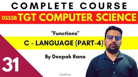 dsssb kvs tgt computer science class 31 c language part 4 deepak