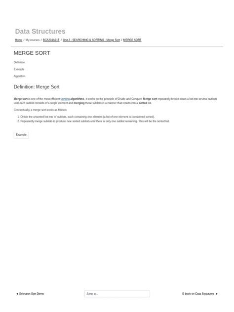 Data Structures Merge Sort Download Free Pdf Computer Data