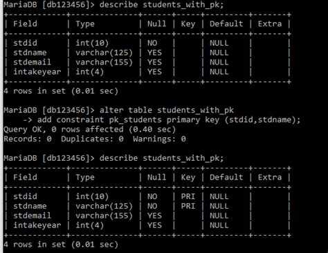 Database Laboratory Alter Table Column