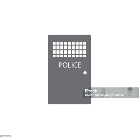 경찰 문 아이콘입니다 간단한 요소 그림입니다 경찰 문 기호 디자인 서식 파일입니다 웹 및 모바일 사용할 수 있습니다 감시에 대한 스톡 벡터 아트 및 기타 이미지 Istock