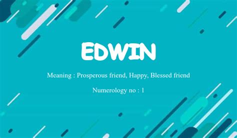 Edwin Name Meaning