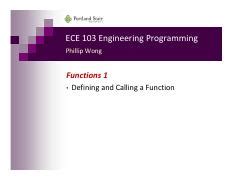 Understanding Functions In C Programming Definitions Course Hero