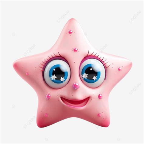 큰 눈과 파란 눈을 가진 귀여운 핑크 스타 캐릭터 핑크 스타 큰 눈 파란 눈 Png 일러스트 및 이미지 에 대한 무료 다운로드 Pngtree