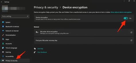 Device Encryption Settings