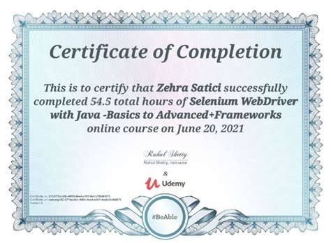 Zara Elis S On Linkedin Rahul Shetty I Completed The Course Selenium