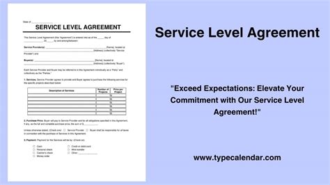 Free Printable Service Level Agreement Templates Pdf Word