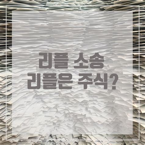 리플 이대로 괜찮을까요 미국 Sec의 리플 소송 바이비트