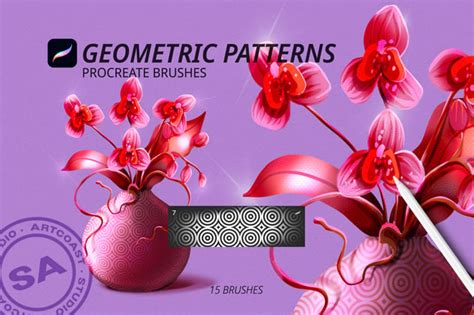 Geometric Patterns For Procreate Brushes Shapes Patterns Including Procreate Brush And Flower