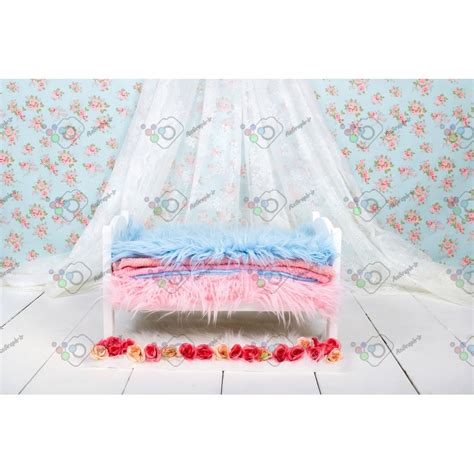 بک دراپ نوزاد تخت خواب دخترونه کد 5757 عکس گراف