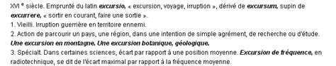 Excursions Meaning