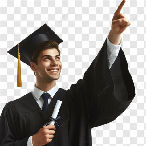 Un Joven Graduado Con Gorra Png Dibujos Joven Graduado Gorra Png