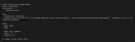 Remove Hard Coded Credentials From Ansible Playbook Using Conjur