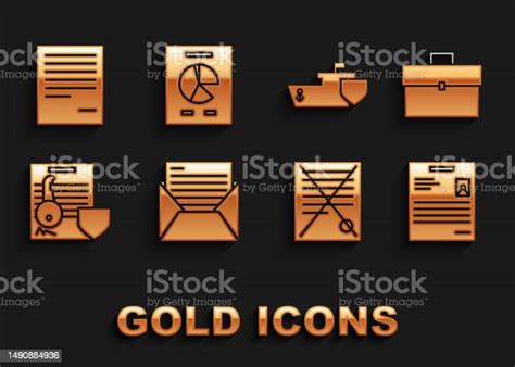 메일 및 이메일 서류 가방 개인 문서 파일 삭제 방패가 있는 키가 있는 문서 선박 및 그래프 차트 아이콘을 설정합니다 벡터 가방에 대한 스톡 벡터 아트 및 기타 이미지