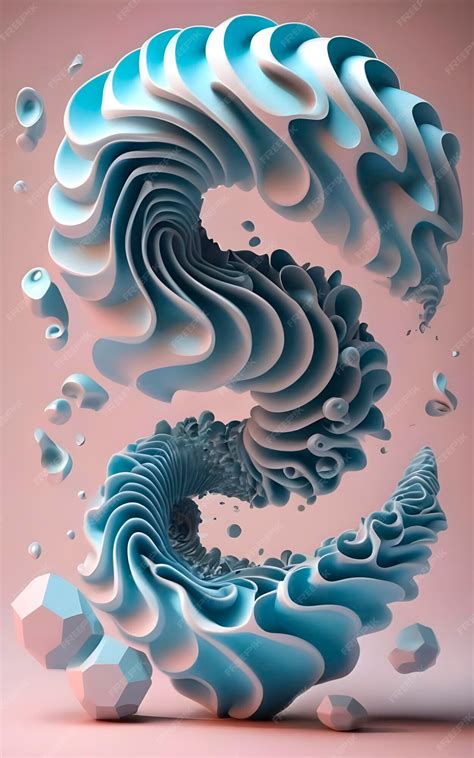 Premium Photo Abstract 3d Colorful 3d Wavy Background Ai Generated