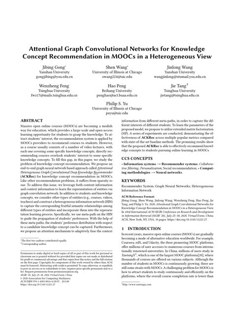Pdf Attentional Graph Convolutional Networks For Knowledge Concept