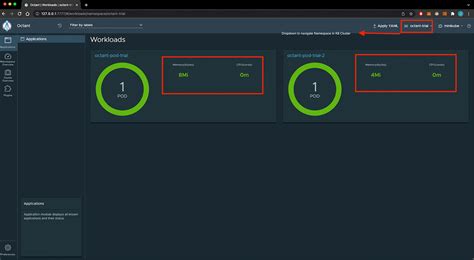 octant with metrics server kubernetes dashboard by jonathan lim