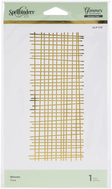 Spellbinders Glimmer Backgrounds Hot Foil Plate Woven Glimmer