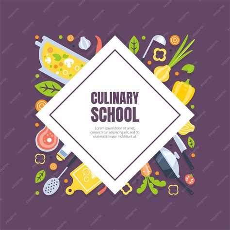 Plantilla De Bandera De Clase De Cocina Cursos Culinarios O Elemento De