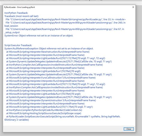 Pyrevit Does Not Load · Issue 843 · Pyrevitlabspyrevit · Github