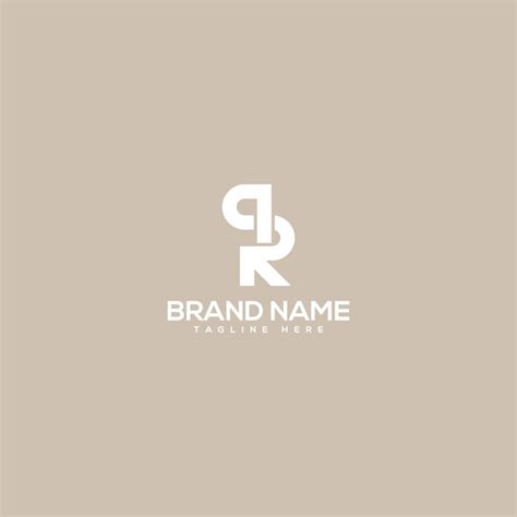 알파벳 모노그램 문자 Qr Rq 로고 디자인 벡터 아이콘 프리미엄 벡터