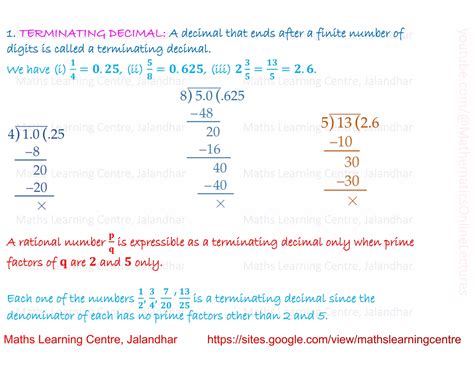 Class 9 Chapter 1 Number Systems Lecture 3 Decimal Representation Of Rational Numbers Ppt
