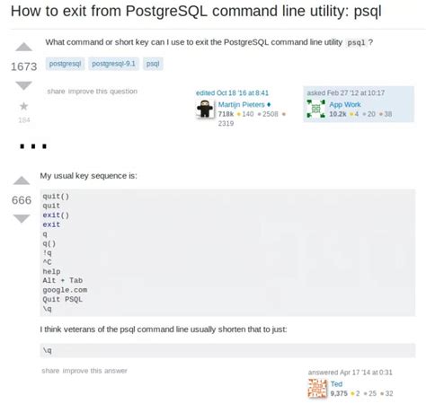ottertune on linkedin two ways to exit postgresql rage quit or q