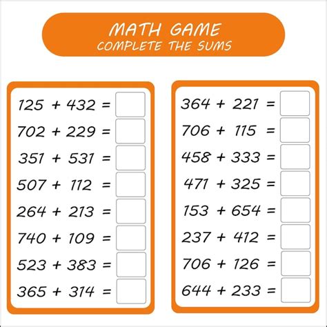 Premium Vector Math Game For School Put Correct Answers