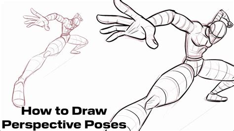 How To Draw Perspective Pose Foreshortening Poses Drawing Youtube