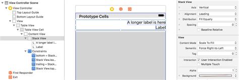 Ios Table Cell Views Are Not Right Aligned Stack Overflow