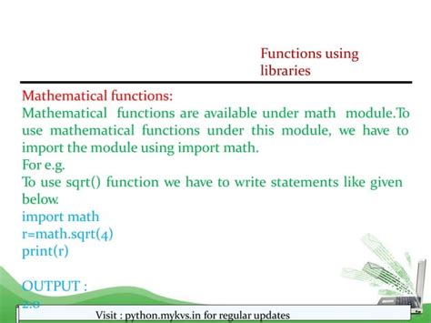 Chapter 01 Function In Python Class 12thpptx Web Development Internet