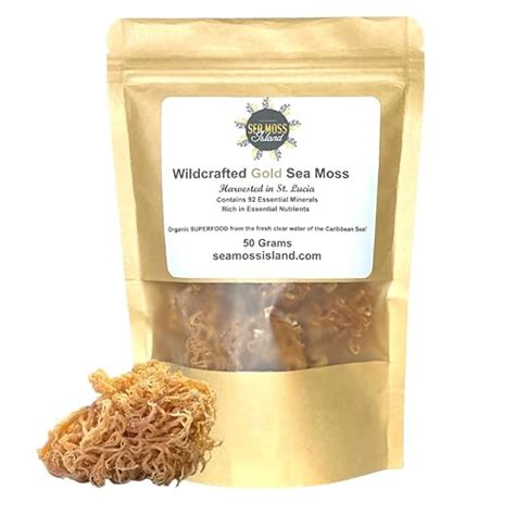 Sea Moss Island Wildcrafted Gold Irish Moss Organicrawvegan Imported