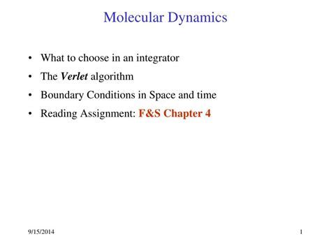 Ppt Molecular Dynamics Powerpoint Presentation Free Download Id4415901