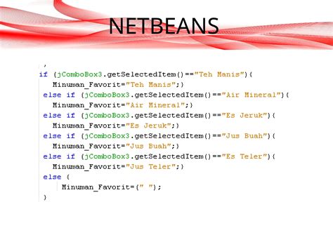 Pengenalan Pemrograman Java DenganNetbeans PPT