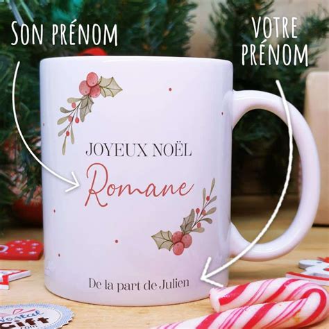 Mug Joyeux Noël personnalisé Cadeau pour Noël