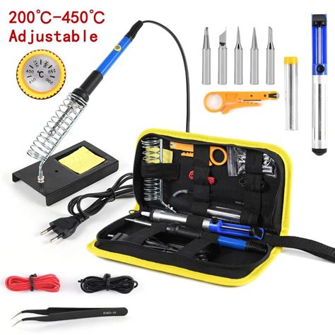 전기 납땜 인두 60w 가변 온도 납땜 철 팁 재 작업 스테이션 220v110v 용접 납땜 수리 도구 Aliexpress