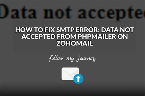 How To Fix Smtp Error Data Not Accepted From Phpmailer On Zohomail
