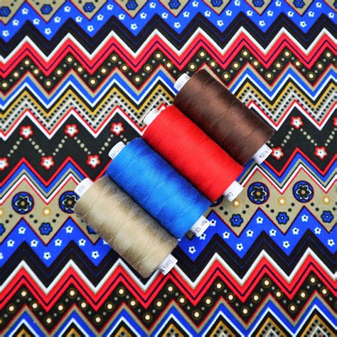 Cotton Needlecord Fabric In Zig Zag Print Etsy UK