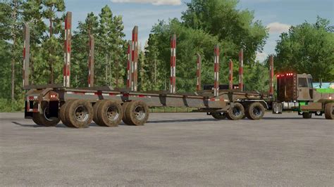 Lizard 53 Foot Tridem Log Trailer V1 0 Fs22 Mod Farming Simulator 22 Mod