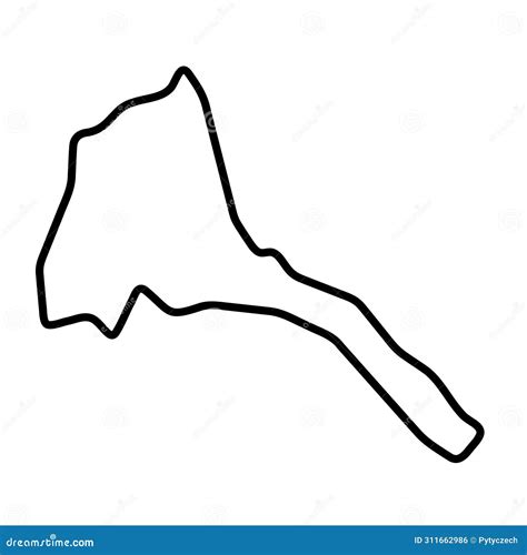 Eritrea Simplified Vector Outline Map Stock Vector Illustration Of Continent State